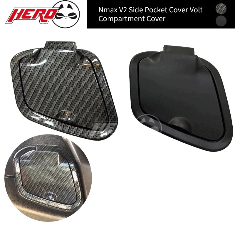 Nmax V2 Side Pocket Cover Volt Compartment Cover Carbon / Black ...