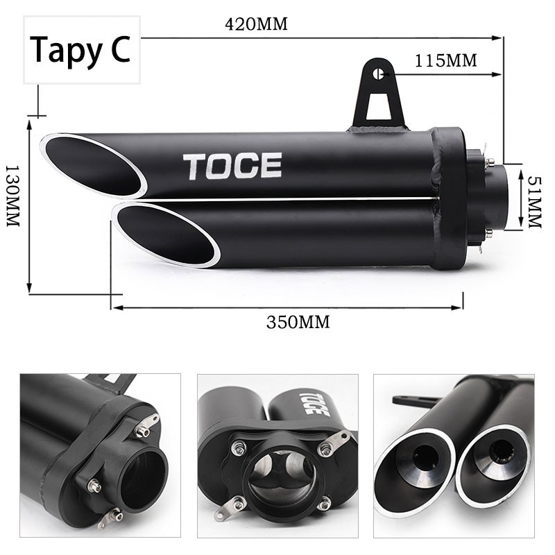 Exhaust Motorcycle Exhaust Muffler Pipe Moto Muffler Universel Toce ...