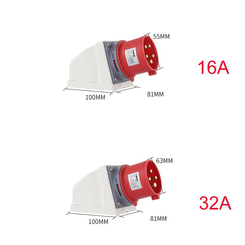 IP44 Waterproof Industrial Plug Socket Male Female Electrical Connector Power Connecting 16A 32A ...
