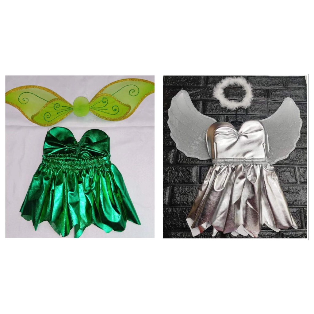 Fairy Tinkerbell&Angel With Pakpak Set Costume For Girls(6months-9yrs ...
