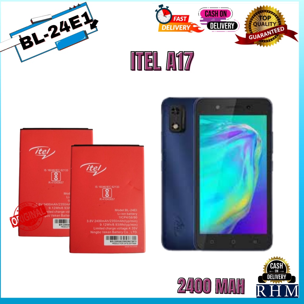 ITEL A17 Battery, Model BL-24EI Original High Quality Li-ion Battery ...