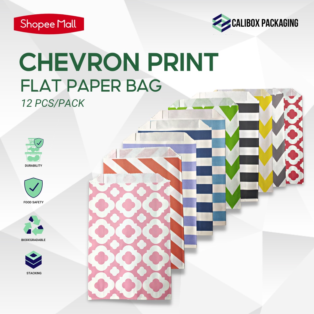 Calibox Packaging Flat Party Loot Paper Bag Birthday Bag 12pcs | Shopee ...