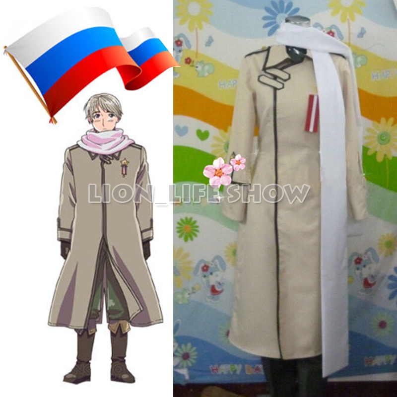 Biamoxer Axis Powers Hetalia APH Russia Ivan uniform Cosplay Costume ...
