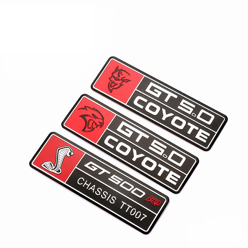 Metal nameplate emblem for Ford Mustang GT350 GT500 GT5.0 SHELBY Rear ...