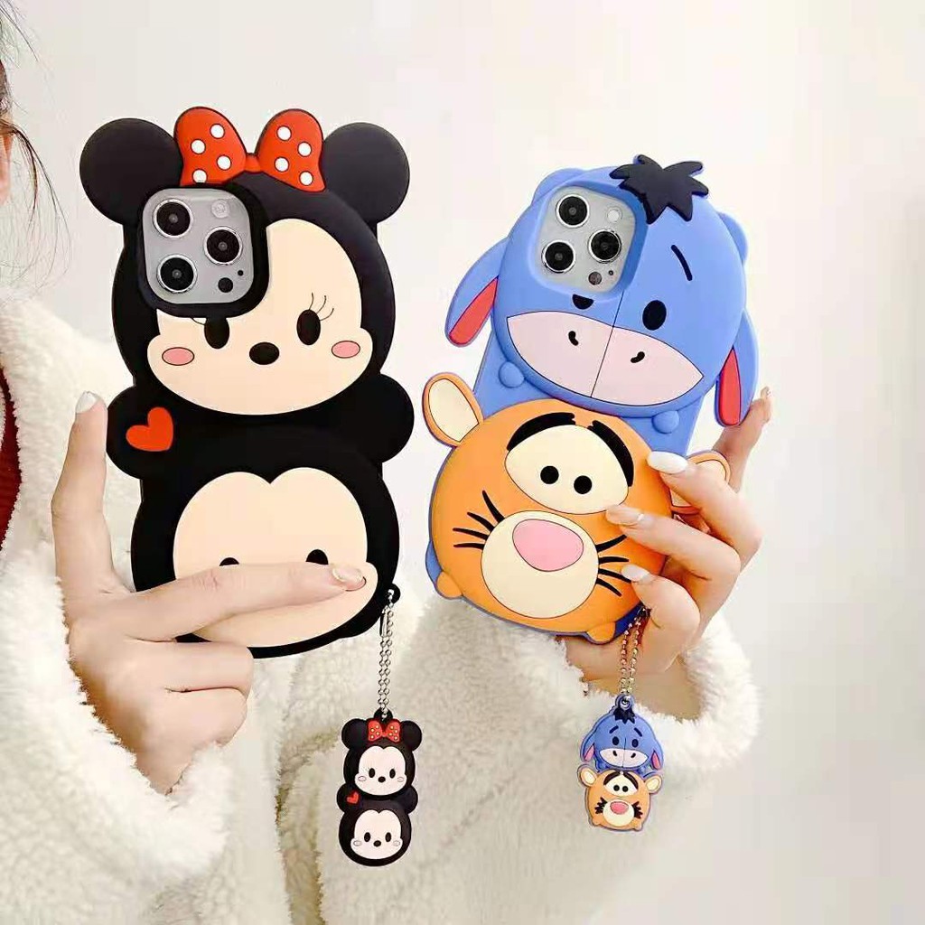 Disney Three-Dimensional Die Le Mickey Minnie iPhone1311 12 Pro MAX Xs ...