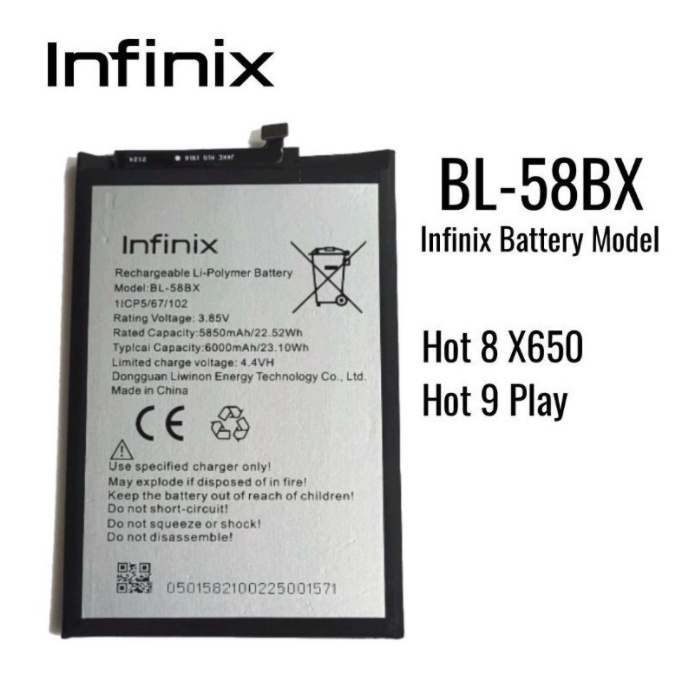 OEM Battery for INFINIX Hot 8 / Hot 9 Play BL-58BX High Quality ...