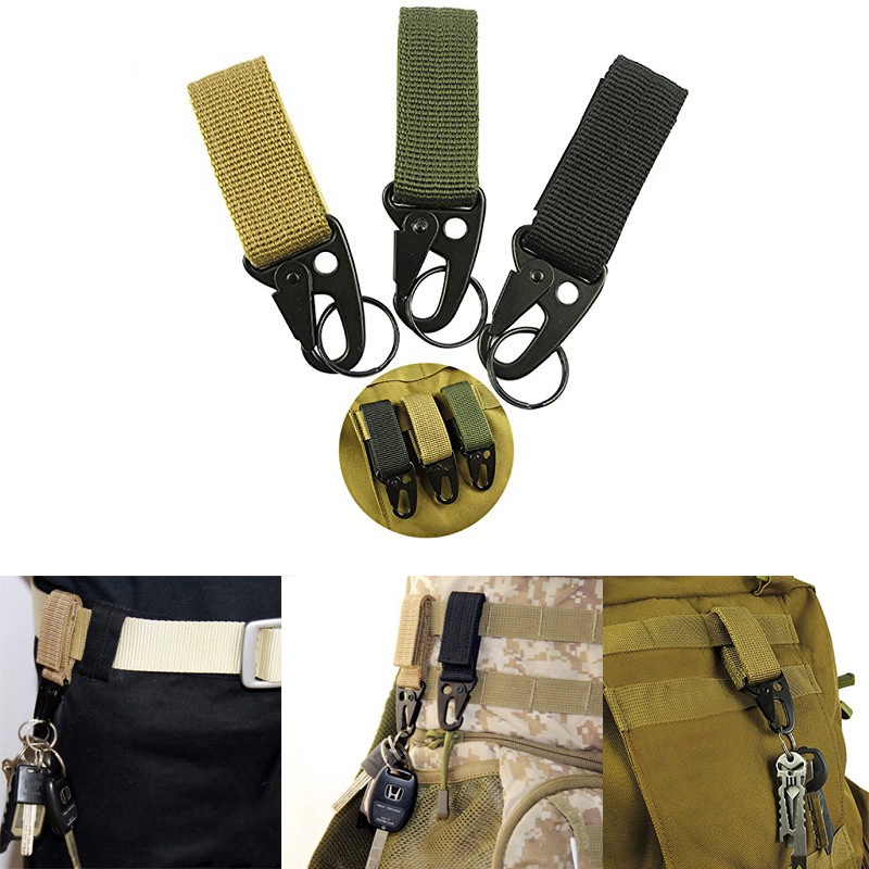 Carabiner Strength Nylon Key Hook MOLLE Webbing Buckle Hanging System ...