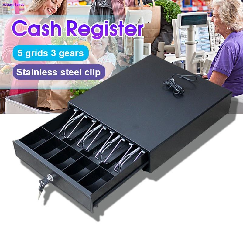 Drawer Cash Box Cashier Supermarket Bills 5 Grids 3 Gears Money Secret ...