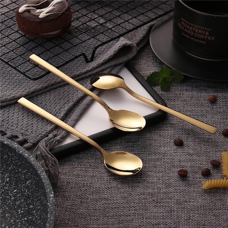 teaspoon coffee spoon korean gold stainless steel mini kutsara | Shopee ...