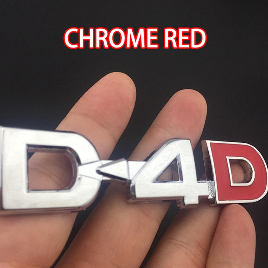 D4D Emblem 3D Emblem / Decals Sticker ( Black and Silver ) (Assorted ...