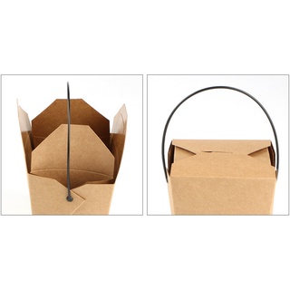 [WHOLESALE] 100pcs Rice in a Box Take Out box handle Noodles Food ...