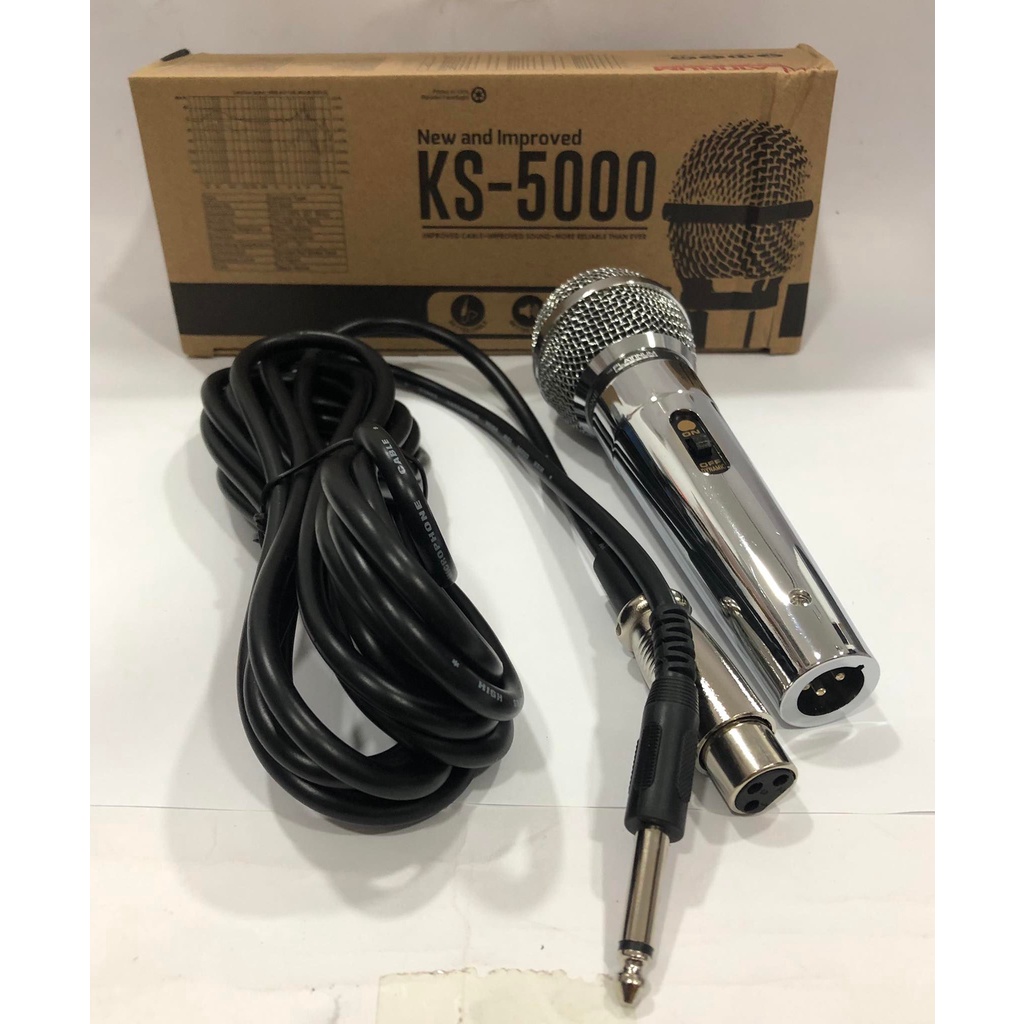 KS-5000 MICROPHONE 5meters wire (BROWN BOX) | Shopee Philippines
