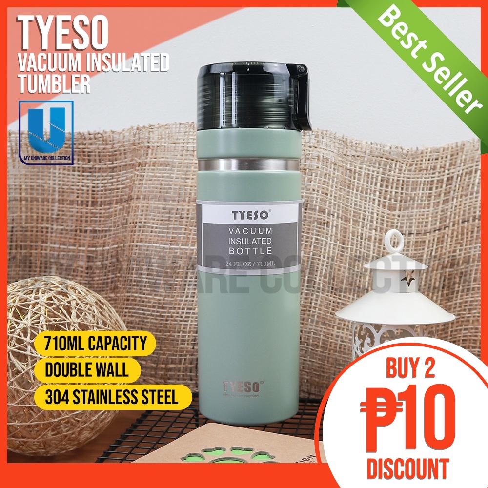 Tyeso Vacuum Insulated Tumbler 710ML Stainless Steel Double Wall Water Bottle With Handle ...