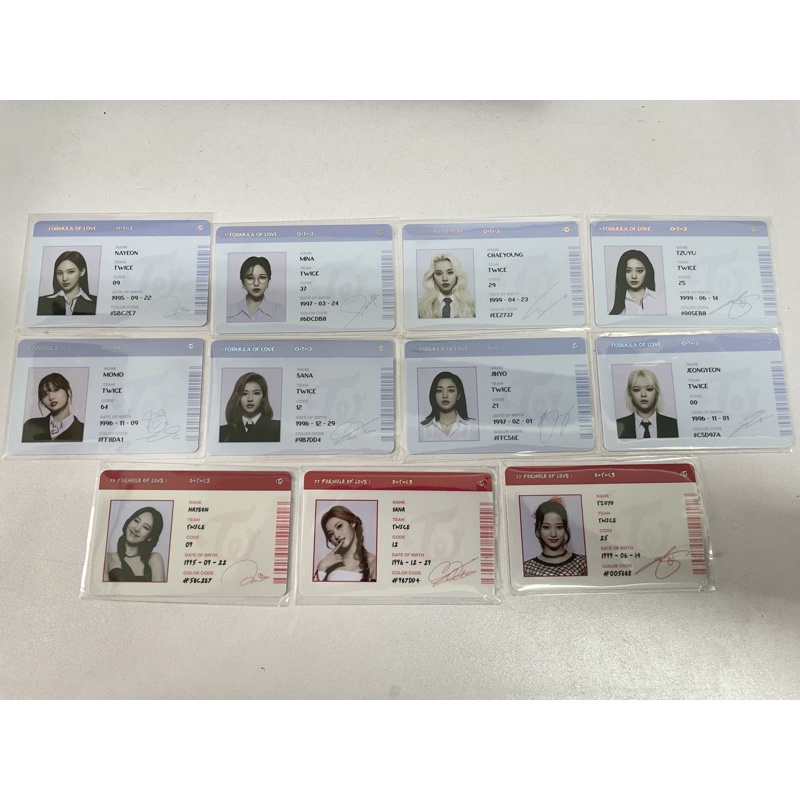 Twice Formula of Love ID card / Scientist ID card and Scratch card ...