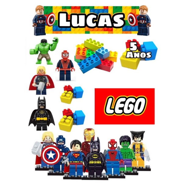 Custom Cake Topper with Lego Character Theme Name | Shopee Philippines