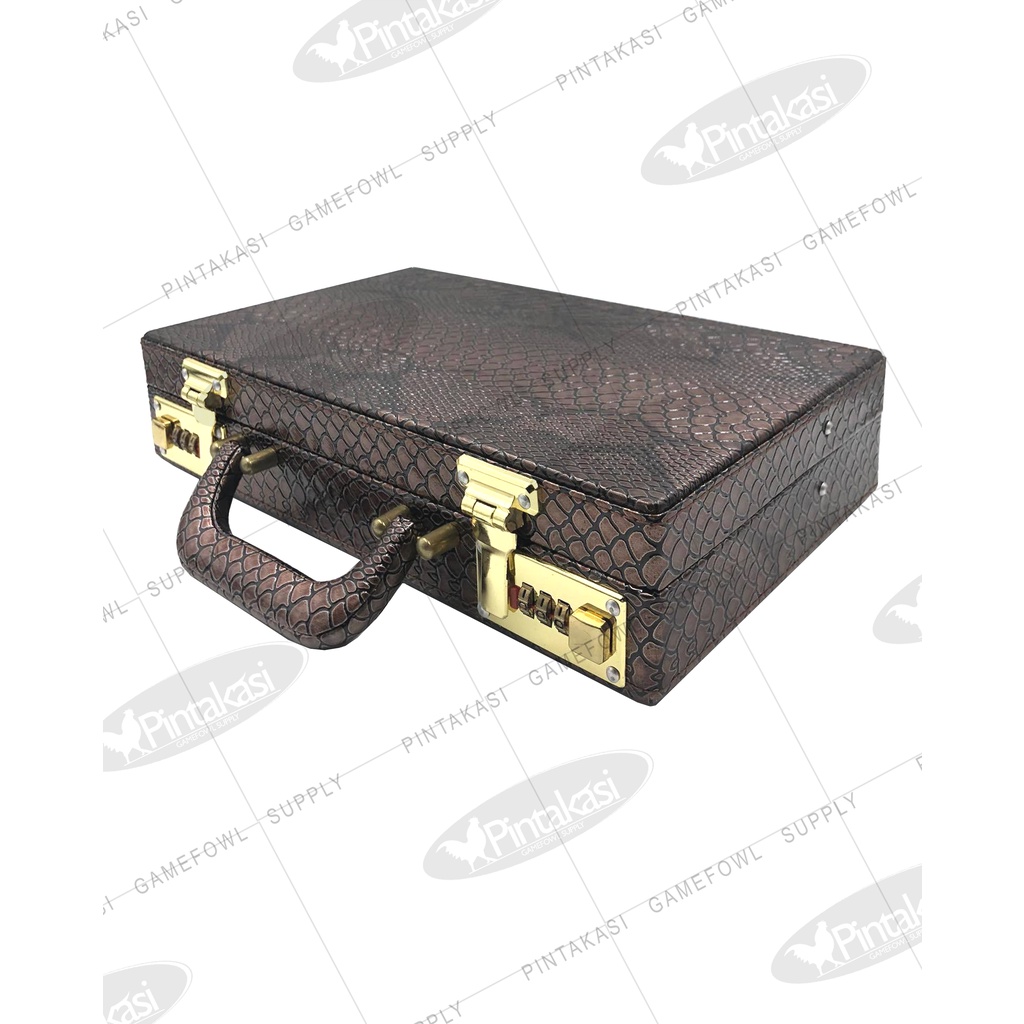 Tari Case Snake Skin Design BROWN (M) 36pcs Tari Blade Capacity for ...