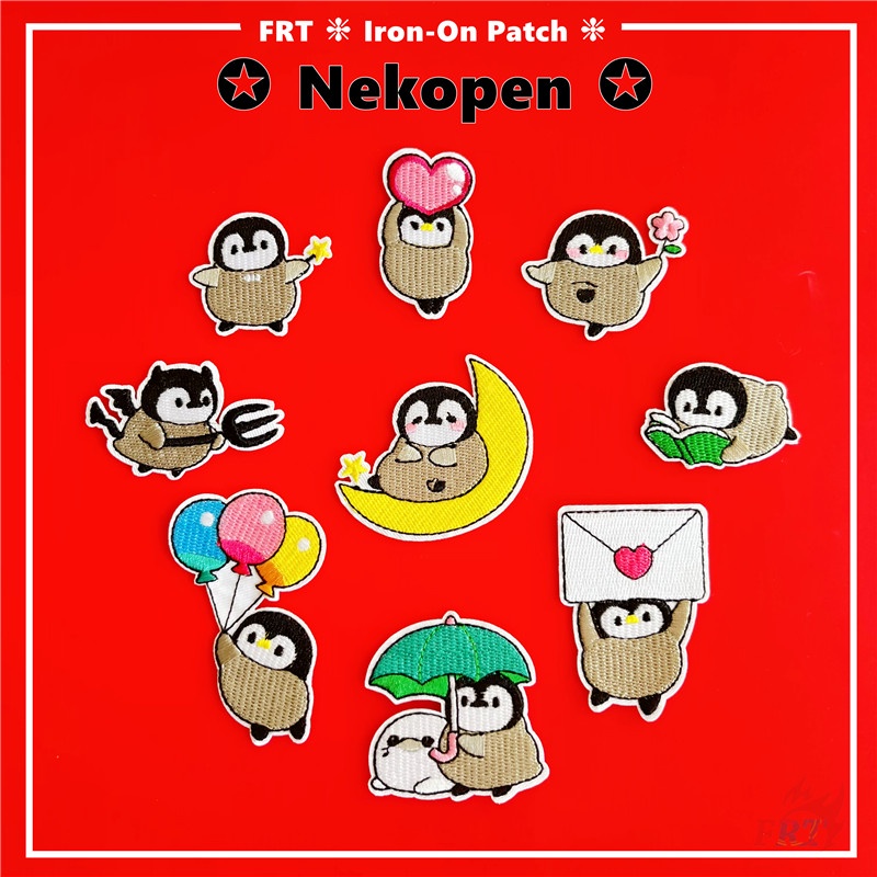 ☸ Nekopen - Leisure Time Iron-On Patch ☸ 1Pc Penguin DIY Sew on Iron on Badges Patches | Shopee ...