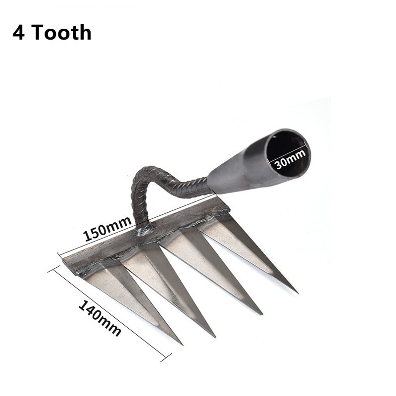 【COD】Gardening Hoe Weeding Rake Steel Farm Tool Grasping Raking Loosen ...
