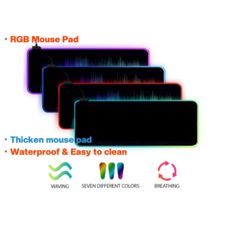 RGB rubber gaming mouse Pad/Luminous extension mouse | Shopee Philippines