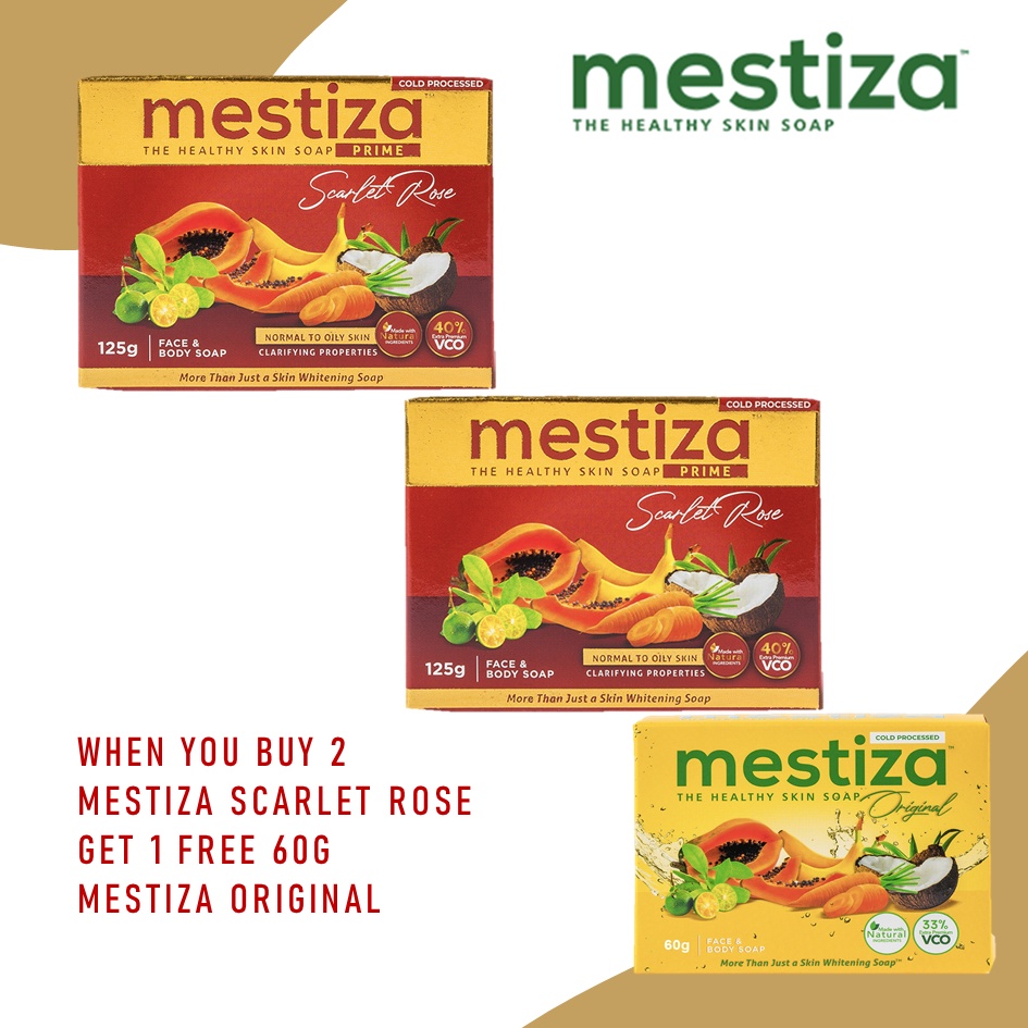Buy 2 Mestiza Prime Scarlet Rose Face And Body Soap Free Mestiza ...