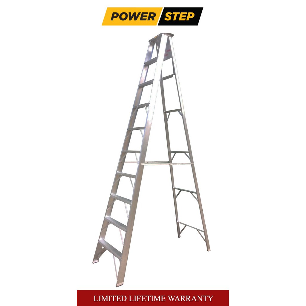 Power Step Aluminum A-Type Ladder 10ft | Shopee Philippines
