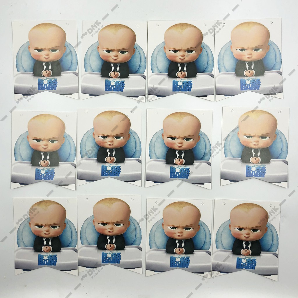 Cutout Flag Hanging Banner - Boss Baby Character Theme Birthday Cute ...