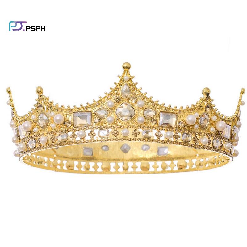 King Crown for Men Crown Royal Costume Accessory Prom Tiara Baroque ...