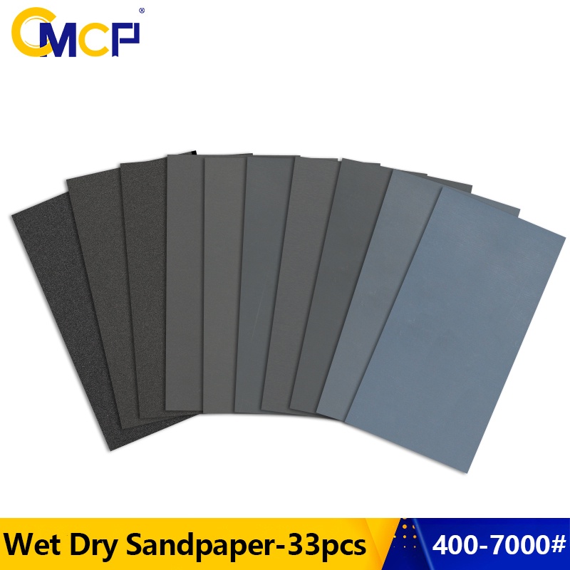 √Sandpaper Wet Dry Sanding Paper 33pcs Grit 400-7000 Abrasive Polshing ...