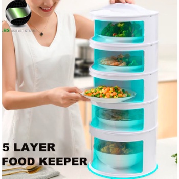 BP 5 Layers Food keeper Warm Keeper Food Storage Transparent Stackable ...