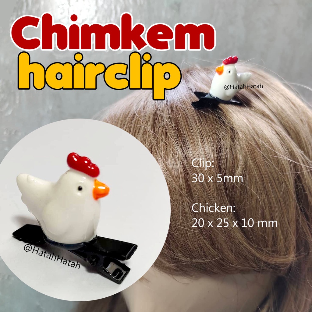 3D Chicken Hair clip hairclip kawaii chimkem hair anime accessory ...