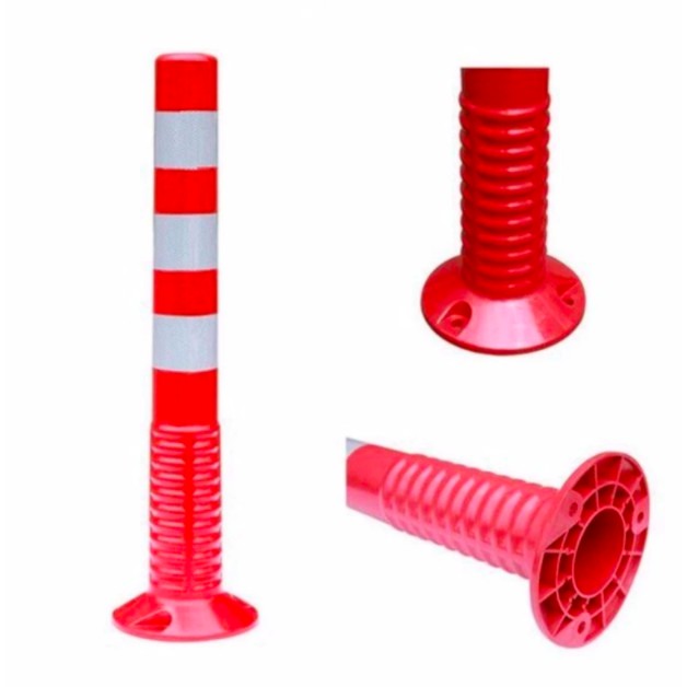 18inches Hi-Viz Orange Bollard Post with White Reflector Traffic Post ...