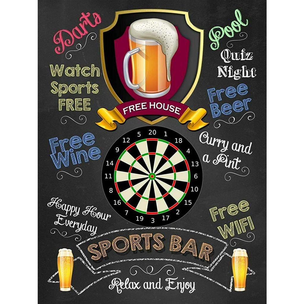 Darts billiards pinballs Logo Metal Tin Sign, Vintage Retro Poster Art ...