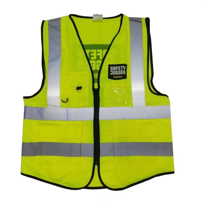 Safety Jogger Multipocket Safety Vest Hi-Viz Reflective Zipper Vest ...