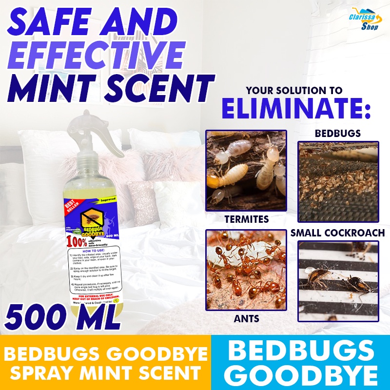 Bedbugs Goodbye Spray 500ml Natural Bedbugs Killer Bedbugs Remover ...