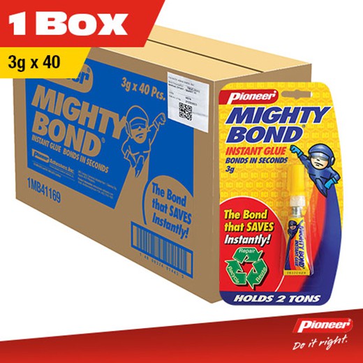 Pioneer Mighty Bond 3g Instant Glue x40 | Shopee Philippines