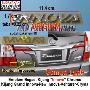 Original emblem, innova writing logo, toyota kijang grand innova new ...