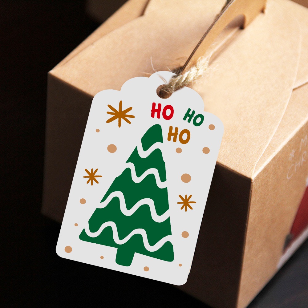 Merry Christmas Tags Kraft Paper Card Label Tag DIY Hang Tags Gift ...