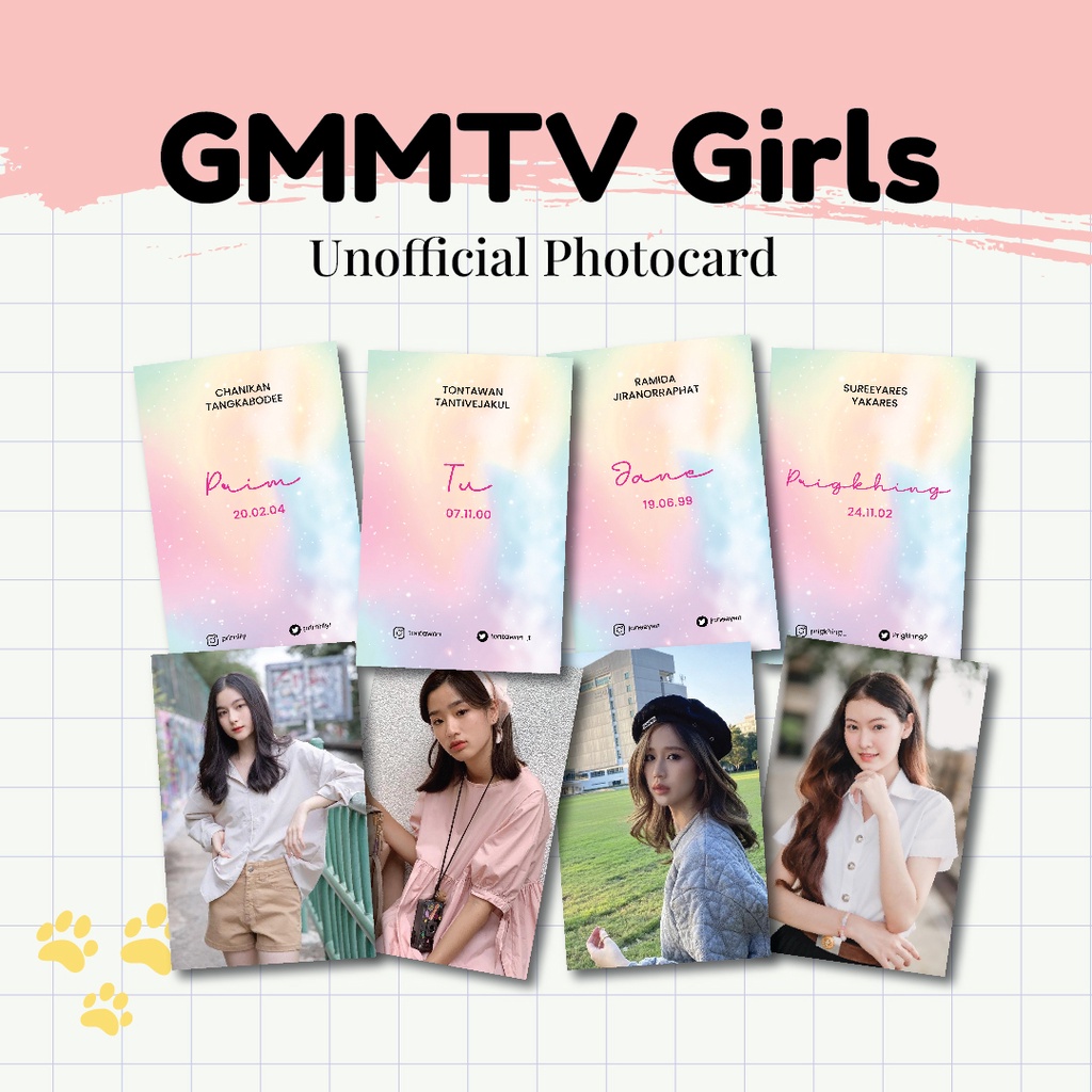 GMMTV Girls Photocard (Update Aktris) Tu Bonnie Prim Jane Loverrukk ...