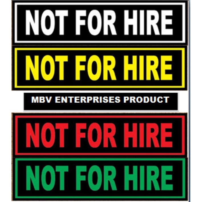 Not for Hire Sticker for Jeep Motorcycles and E-Bike Waterproof ...