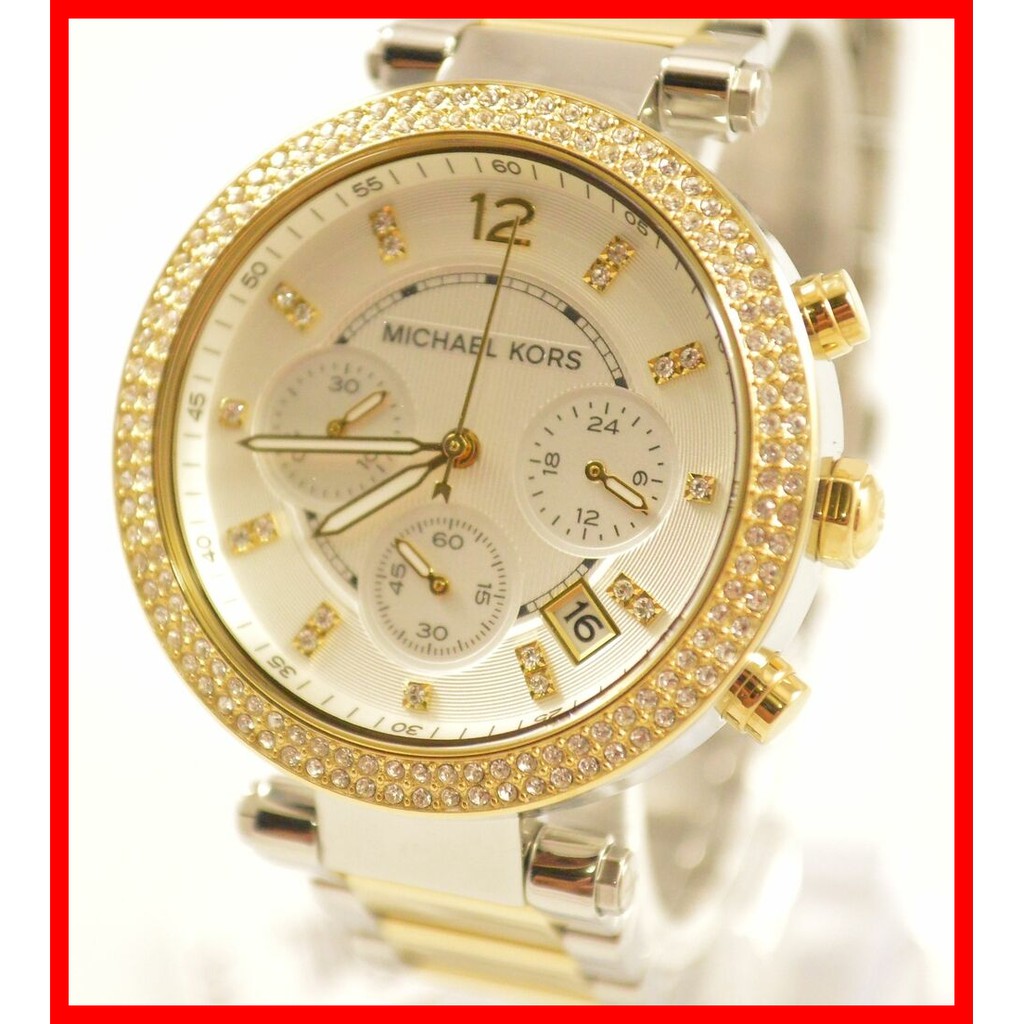 Michael Kors Watch 100% ORIGINAL and Pawnable Parker Two Tone Glitz ...