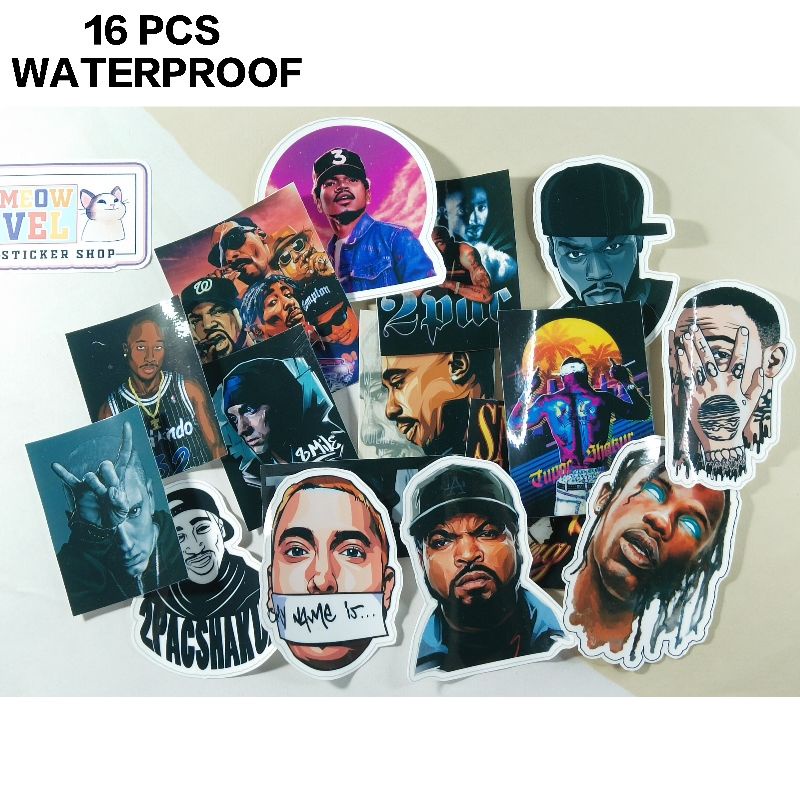 [16 pcs] rapper sticker pack #1 | Shopee Philippines