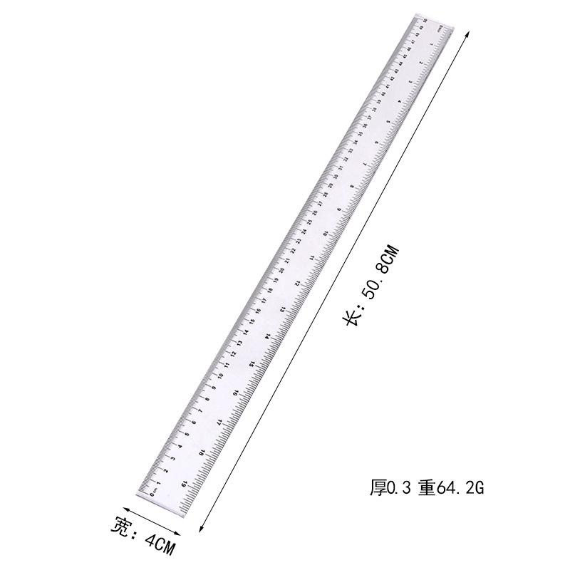 Clear Plastic Ruler Measurement 20-24 Inches 50/60cm | Shopee Philippines