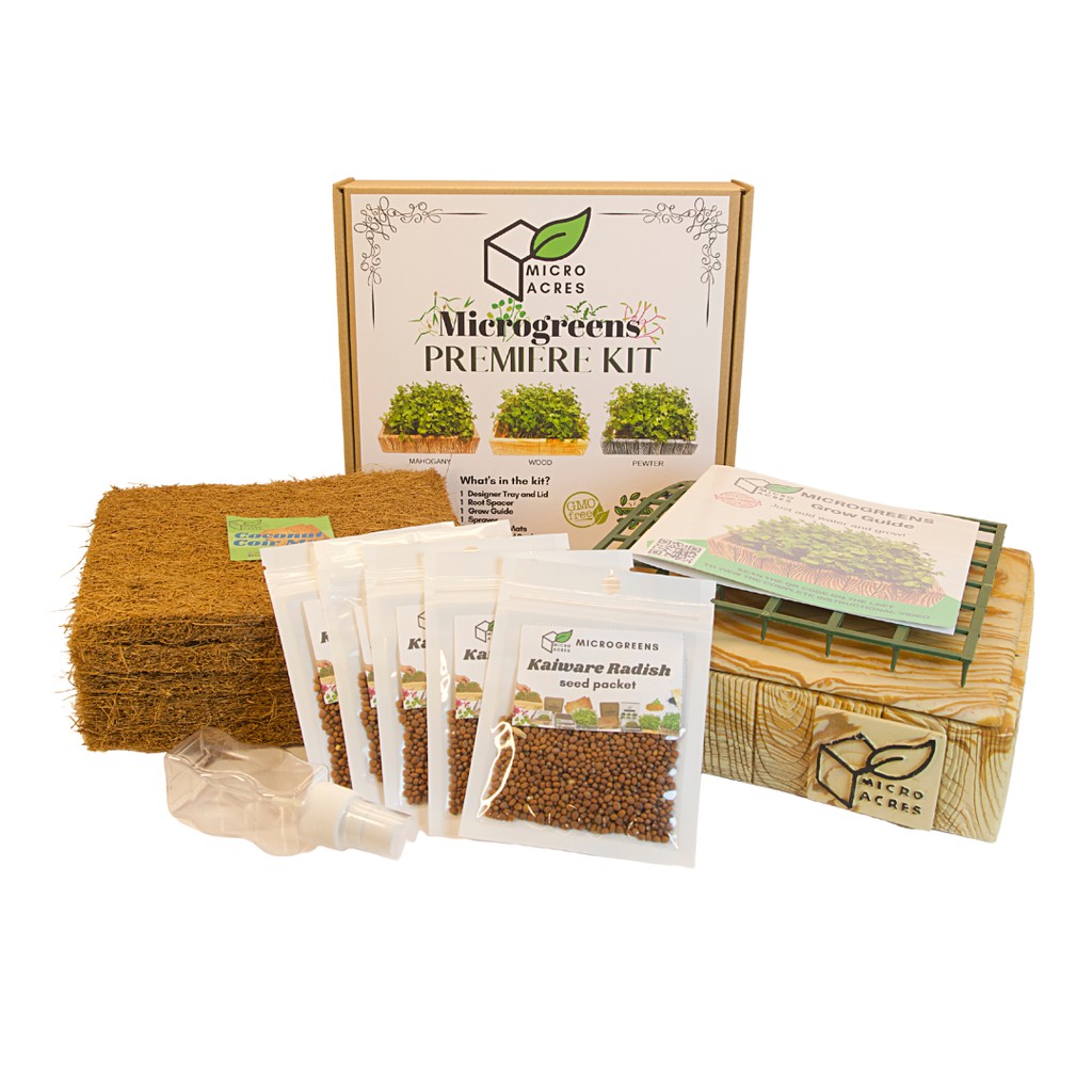 MicroAcres | PREMIERE Microgreens Starter Kit (WOOD Design) | Shopee ...