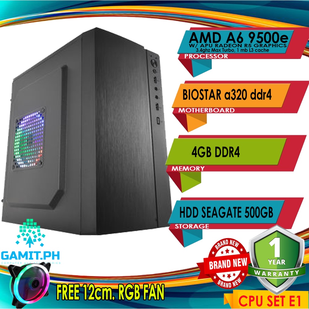 System CPU COMPUTER BRAND NEW amd a6 7480, a6 9500e w/radeon r5 ...