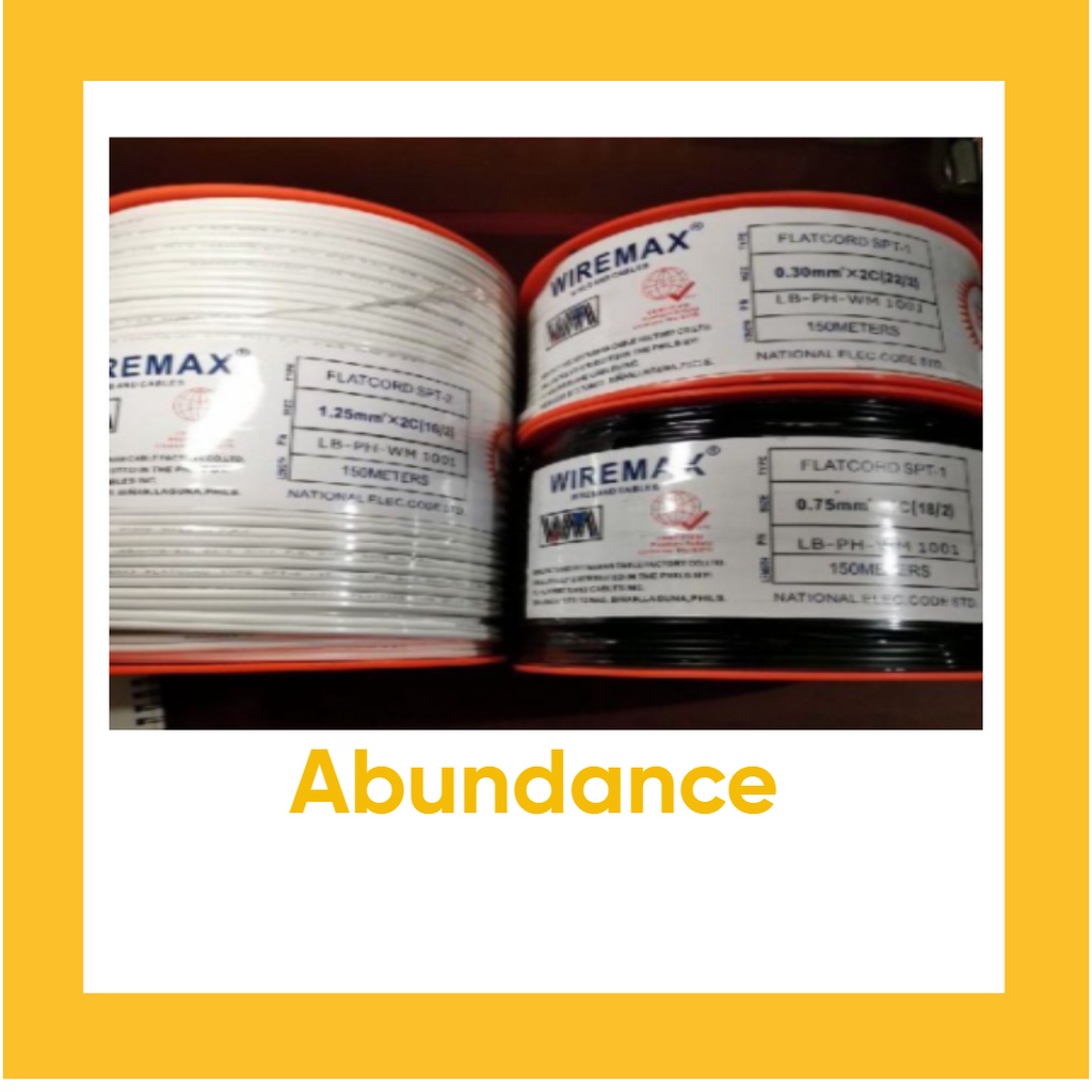 (PER ROLL) WIREMAX FLAT CORD WIRE 18/2C , 16/2C (WHITE BLACK) | Shopee ...