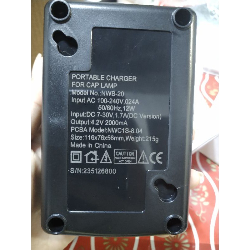 NWB-20 Portable Charger for wisdom cap lamp KL5M/ KL8M/ KL12M | Shopee ...