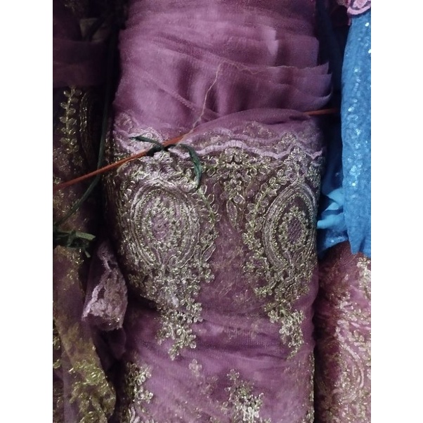 LACE FABRICS FOR GOWN (PINYA, VINES AND SCALOP, 3D DESIGN) Sold per ...