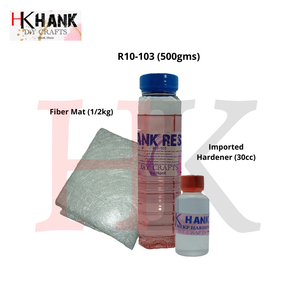 Fiberglass Premix Resin 500mL (R10-103) with 30cc Imported Hardener and ...