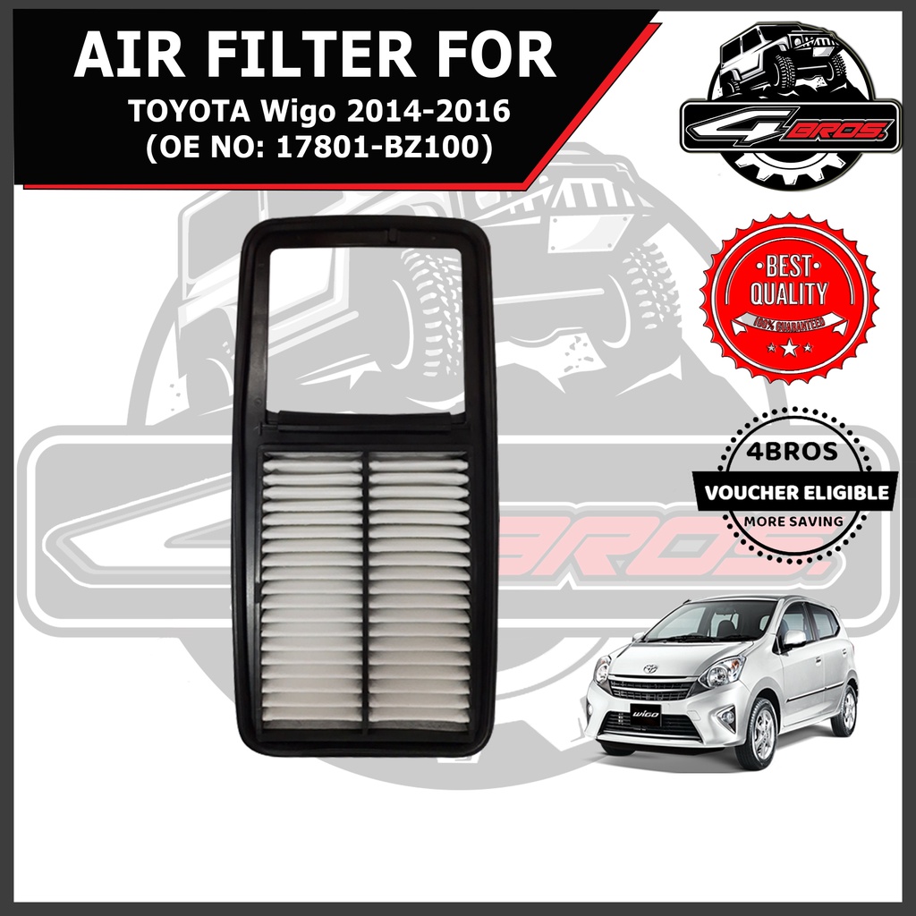 Excellabs Air Filter for Toyota Wigo 2014 to 2016 (17801-BZ100 ...
