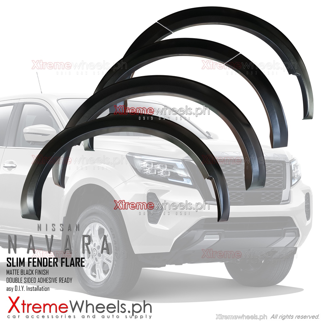 Nissan Navara EL VE VL PRO4X 2021-2025 4inch Slim Fender Flare Matte ...